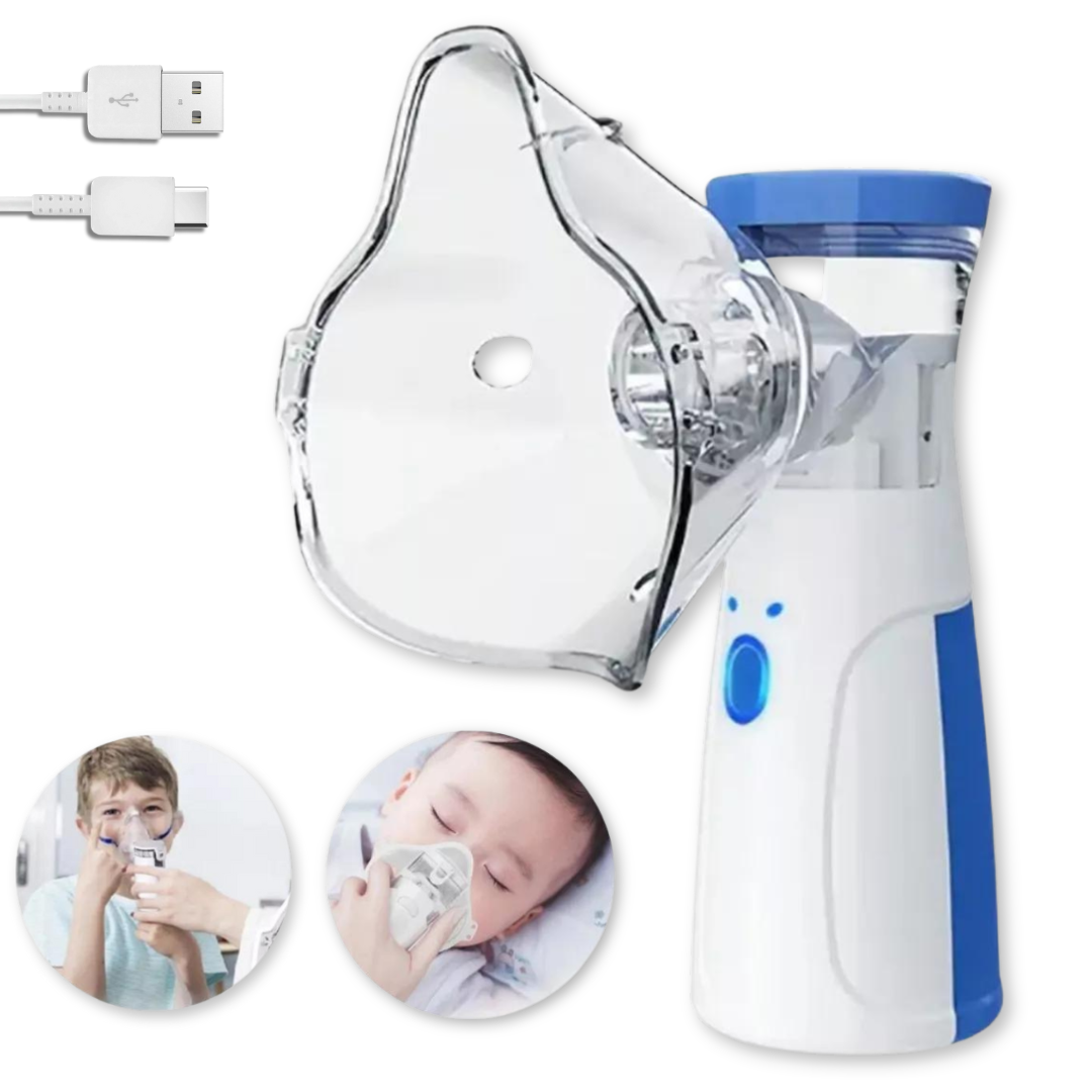 Nebulizador Inhalador Portátil Recargable USB Niños Adultos Mesh ...