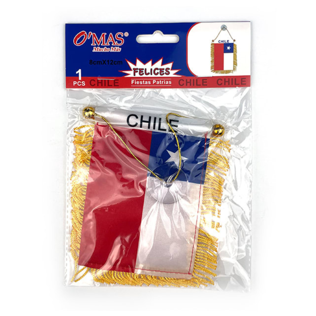 Pack de 3 Banderín Chile 8x12 cm – Utilísimo Chile
