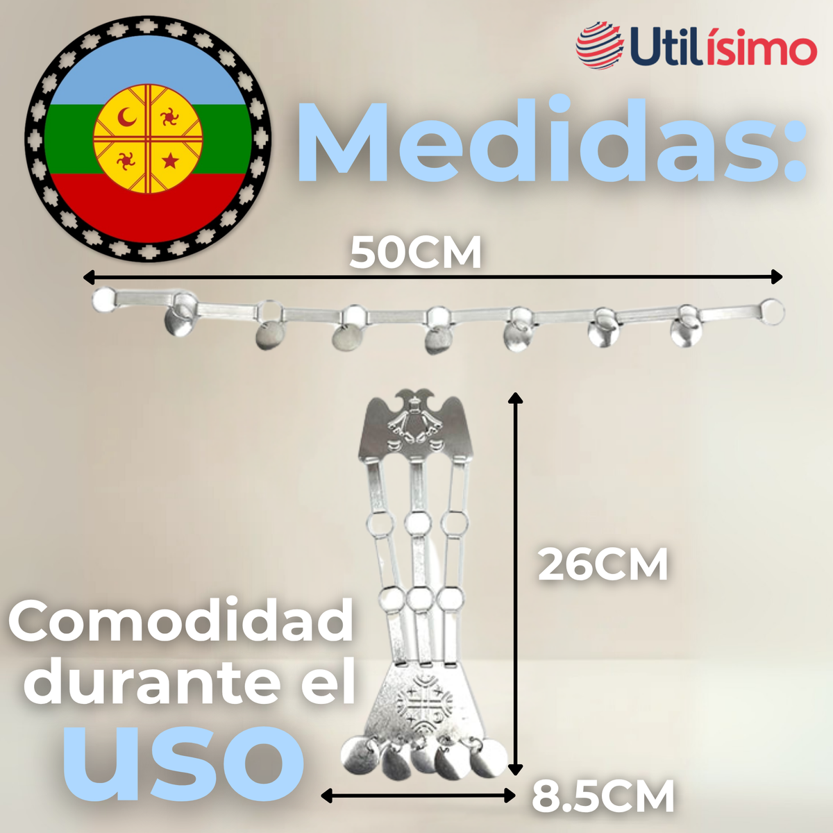 Collar Trapelacucha Mapuche Machi Aluminio Fiestas Patrias – Utilísimo ...