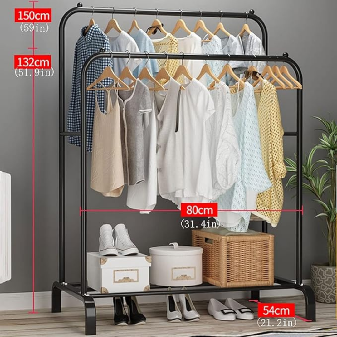 Perchero Organizador de Ropa Tendedero Acero Inoxidable Doble ...